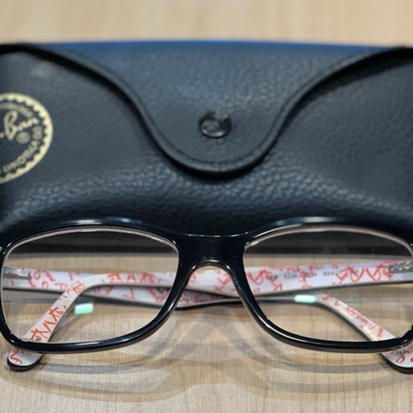 Ray-Ban | Accessories | Ray Ban Glasses Black With White And ...